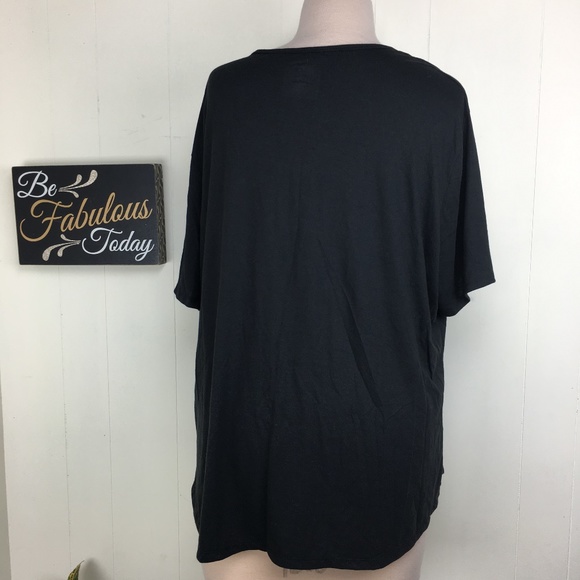 Just My Size | Tops | Nwt Jms Black Shirred Scoop Neck Tshirt 5x | Poshmark